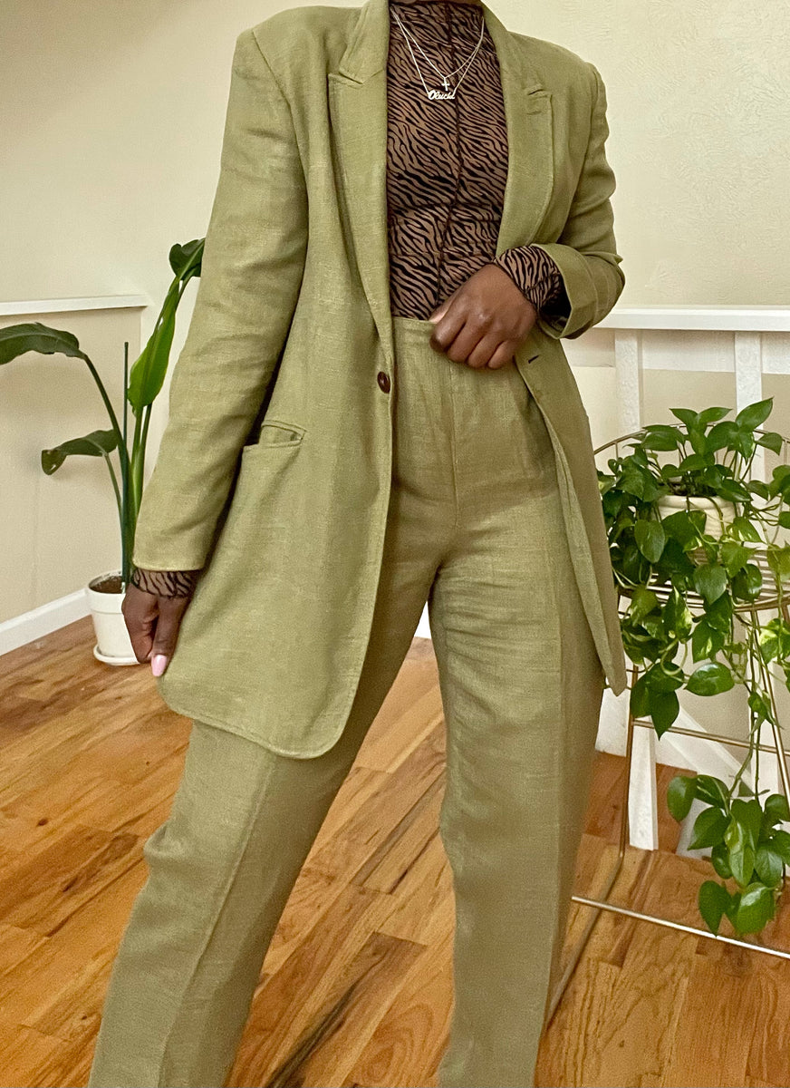 matcha pant suit – OLUCHI VINTAGE